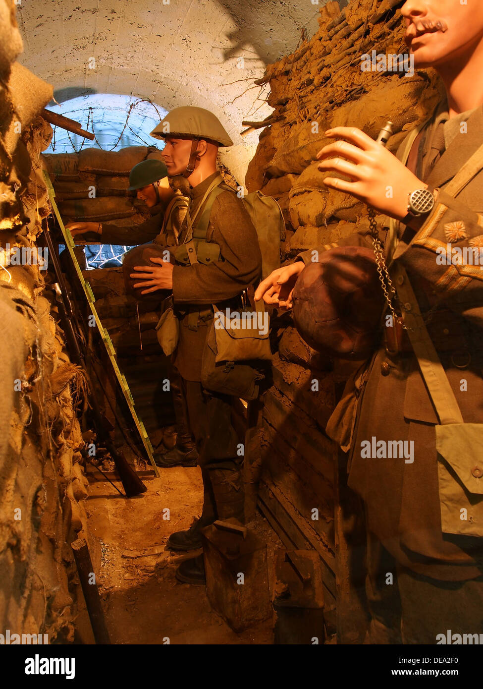 The 'In the Trenches' exhibit at the Musée Somme 1916 in Albert, France ...