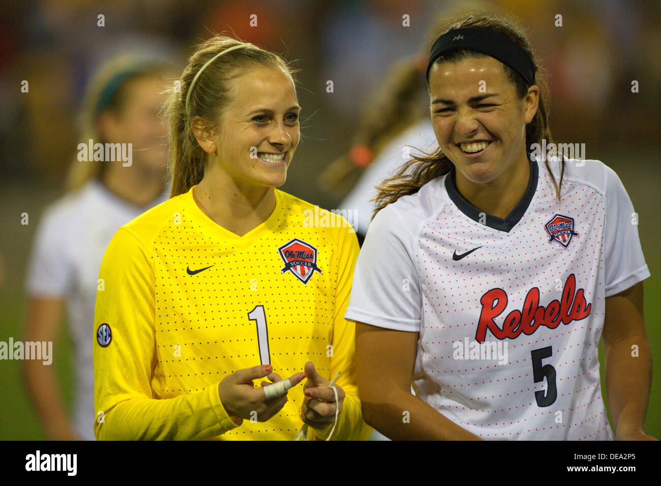 Kennesaw, Georgia. USA. September 13, 2013. Ole Miss goalie Kelly ...