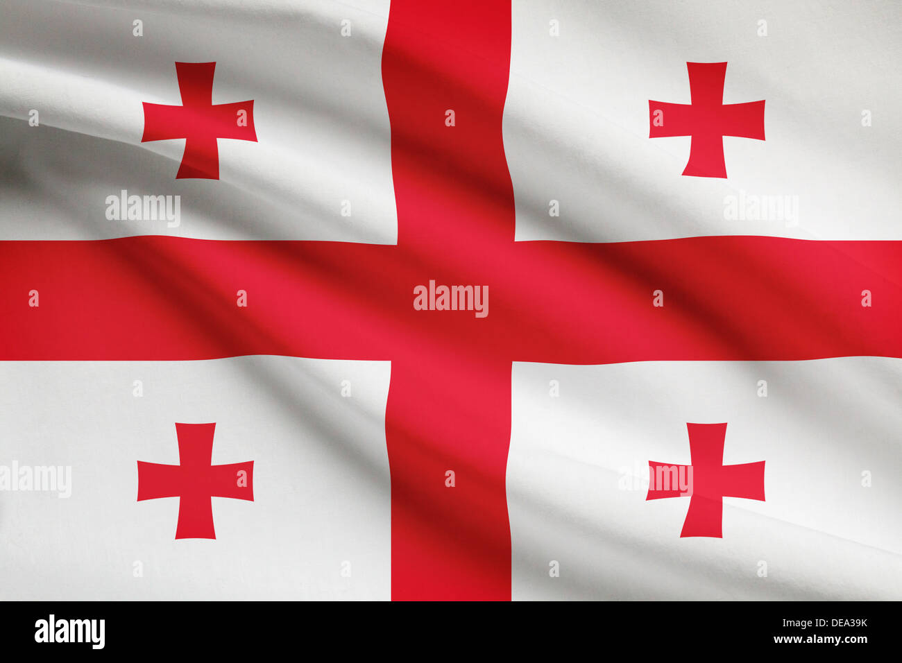 Satin texture georgian flag hi-res stock photography and images - Alamy