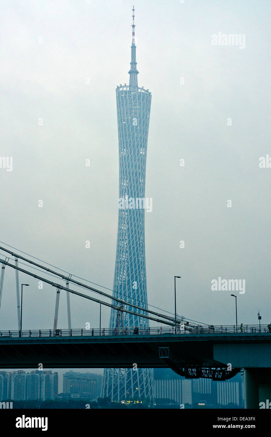 Guangzhou TV tower also know as Canton tower Stock Photo - Alamy