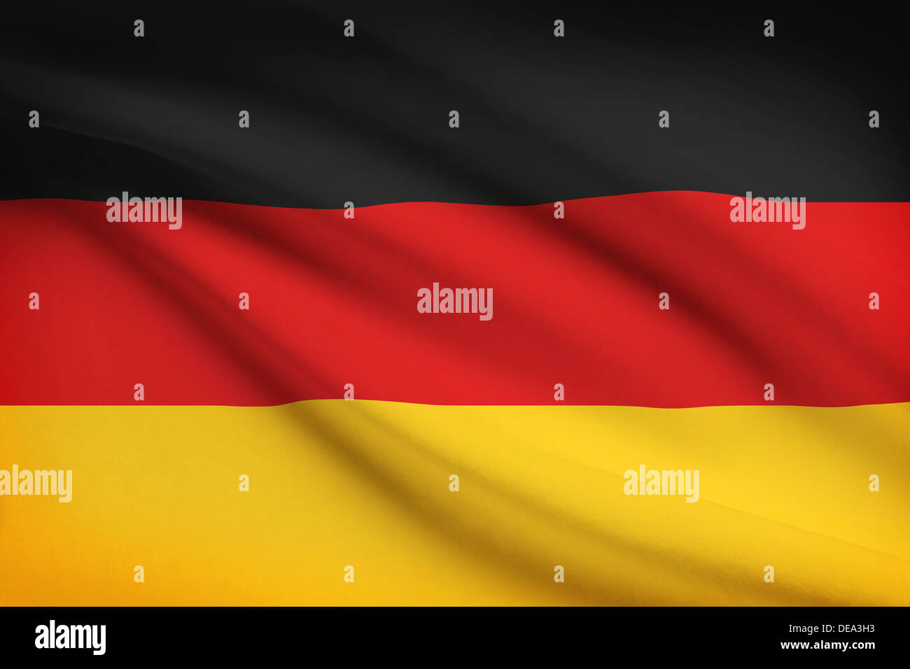 German flag blowing in the wind. Part of a series Stock Photo - Alamy
