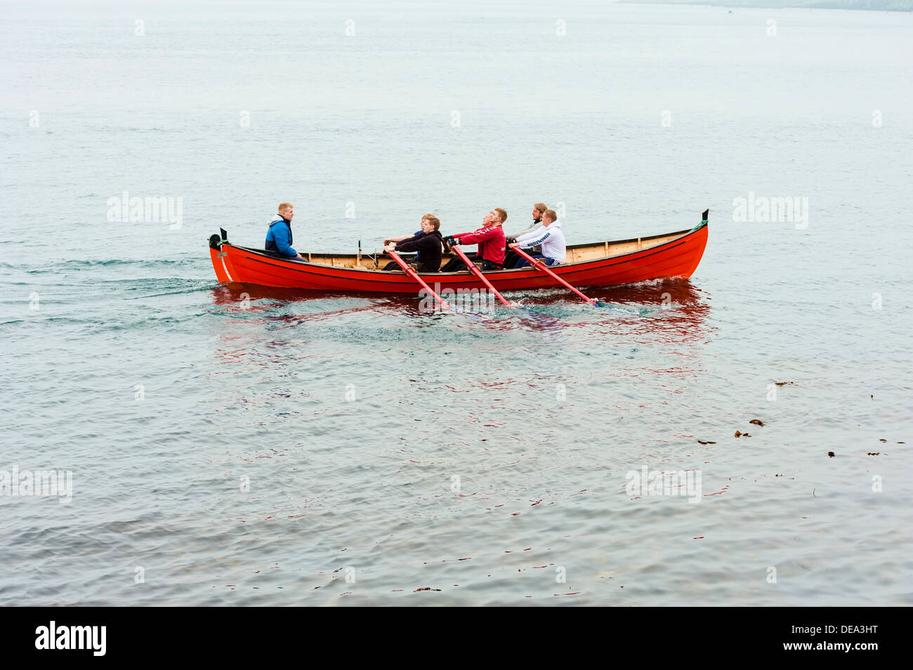 Traditional rowing boat(s) in the Faroe Islands Stock Photo - Alamy