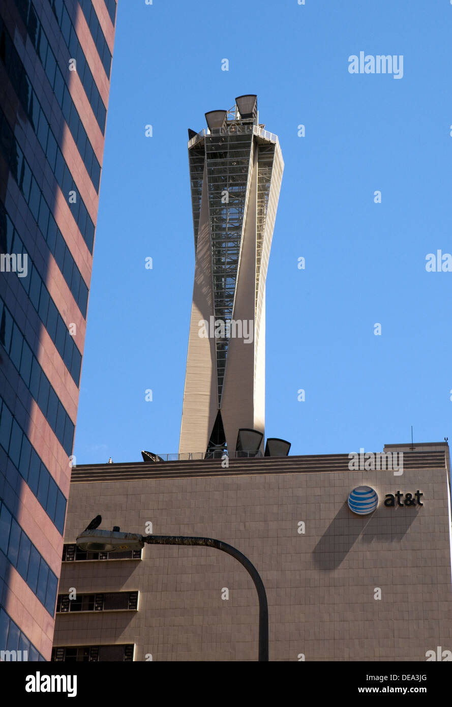 A view of the Switching Station at the AT&T Tower in downtown Los ...
