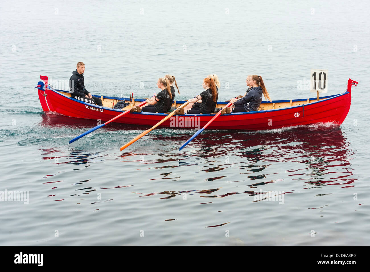 Traditional rowing boat(s) in the Faroe Islands Stock Photo - Alamy