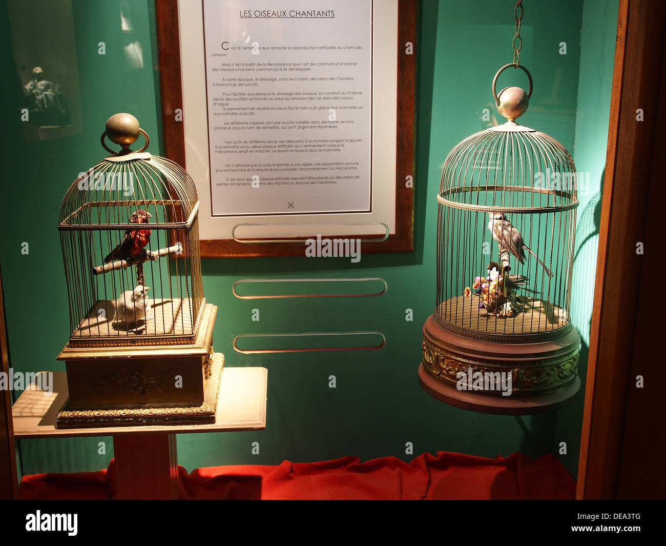 Les Oiseaux Chantants is a mechanical display at the Musée des ...