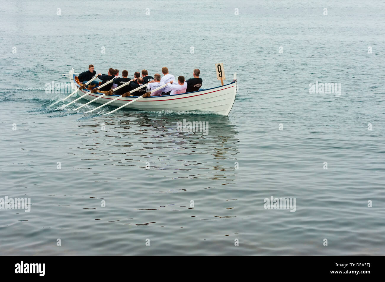 Traditional rowing boat(s) in the Faroe Islands Stock Photo - Alamy