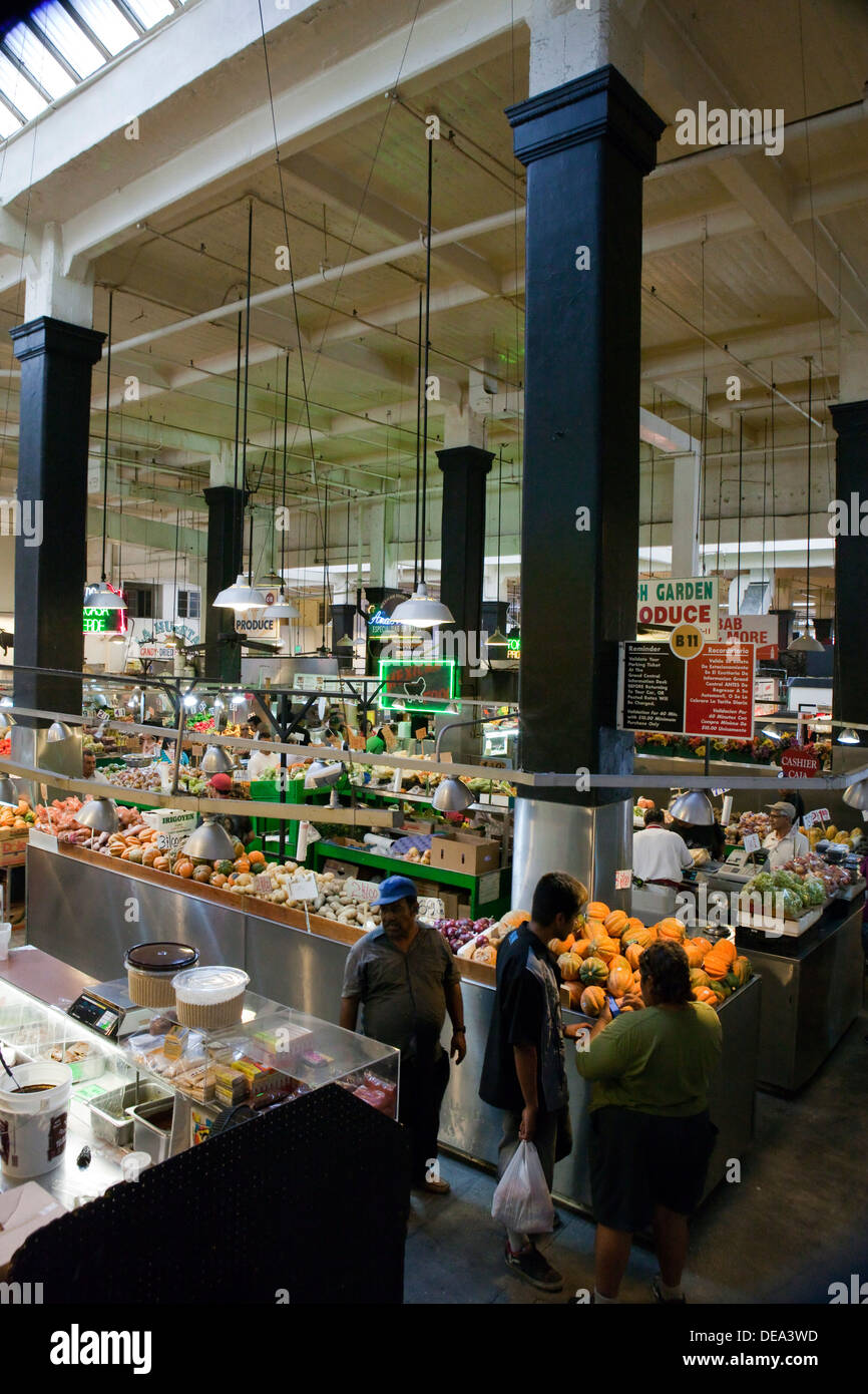 A view of Grand Central Market in the Homer Laughlin building in ...