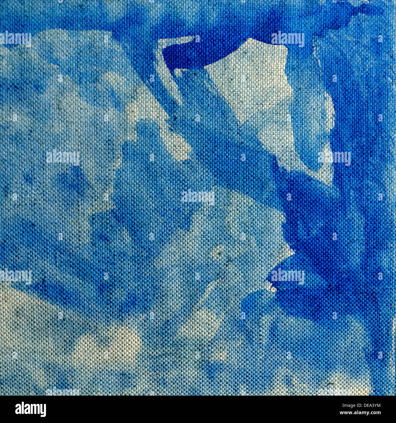 Blue canvas texture background Stock Photo - Alamy