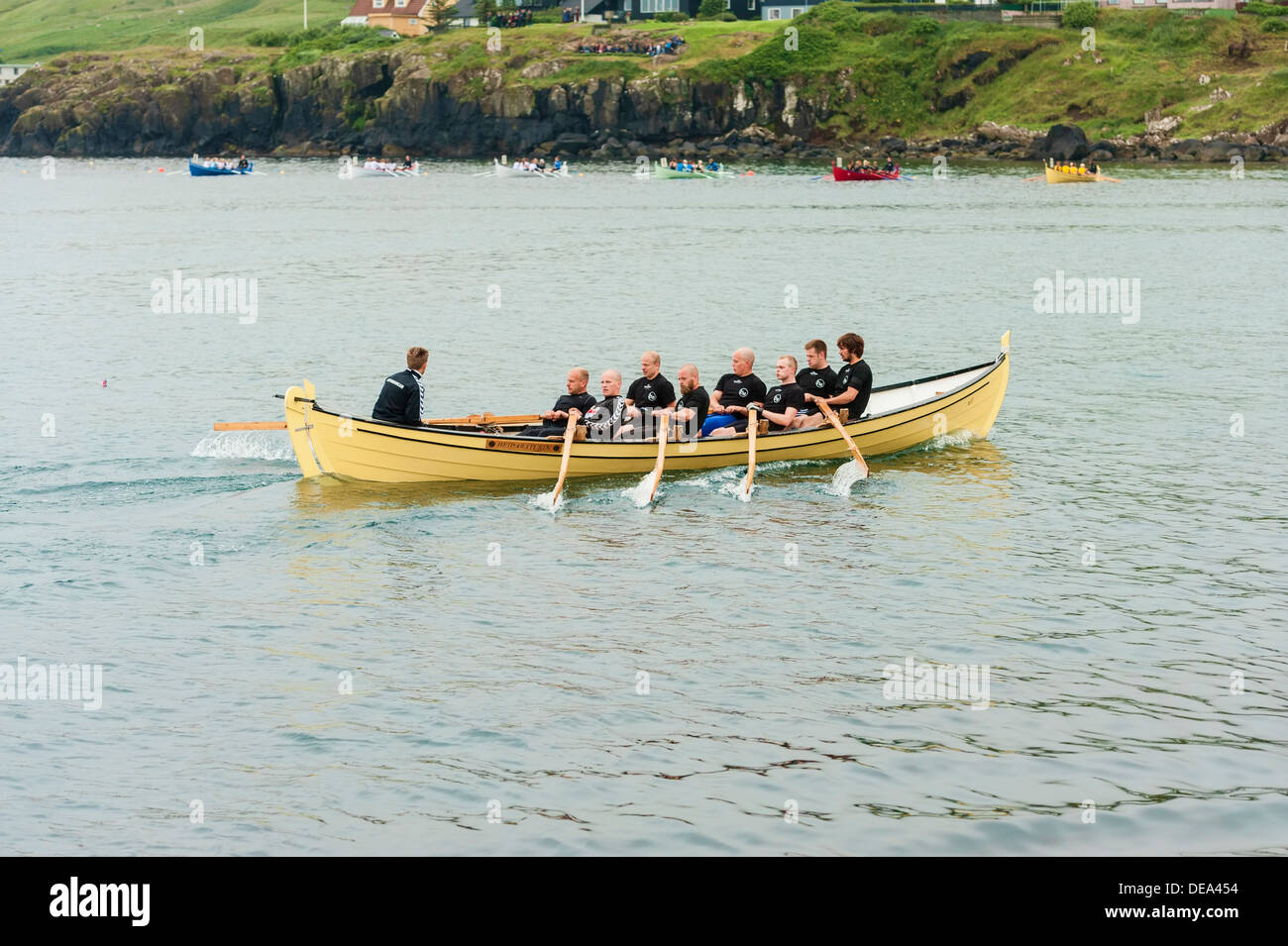 Traditional rowing boat(s) in the Faroe Islands Stock Photo - Alamy
