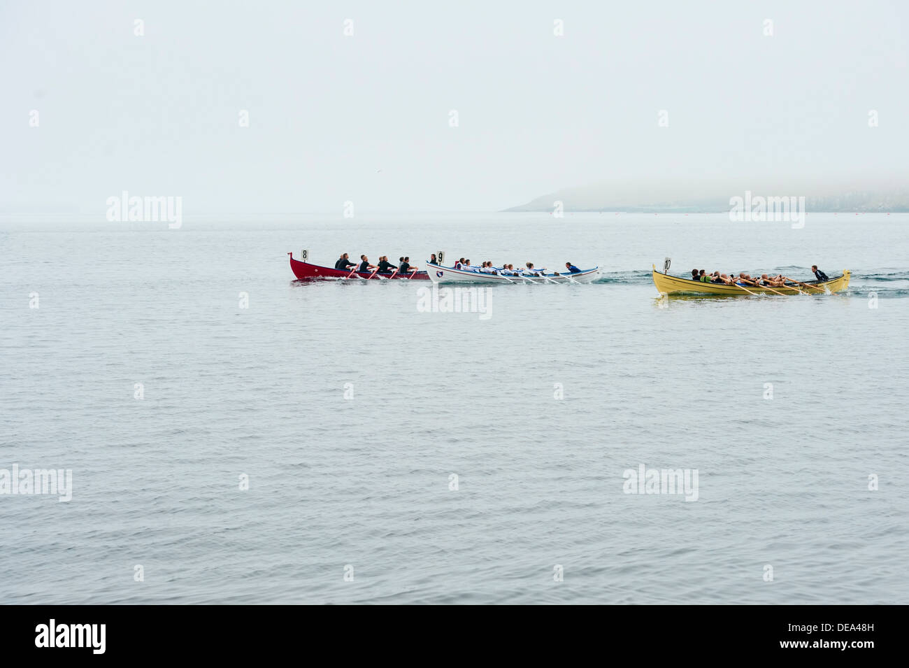 Traditional rowing boat(s) in the Faroe Islands Stock Photo - Alamy
