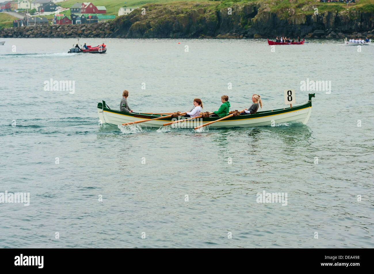 Traditional rowing boat(s) in the Faroe Islands Stock Photo - Alamy