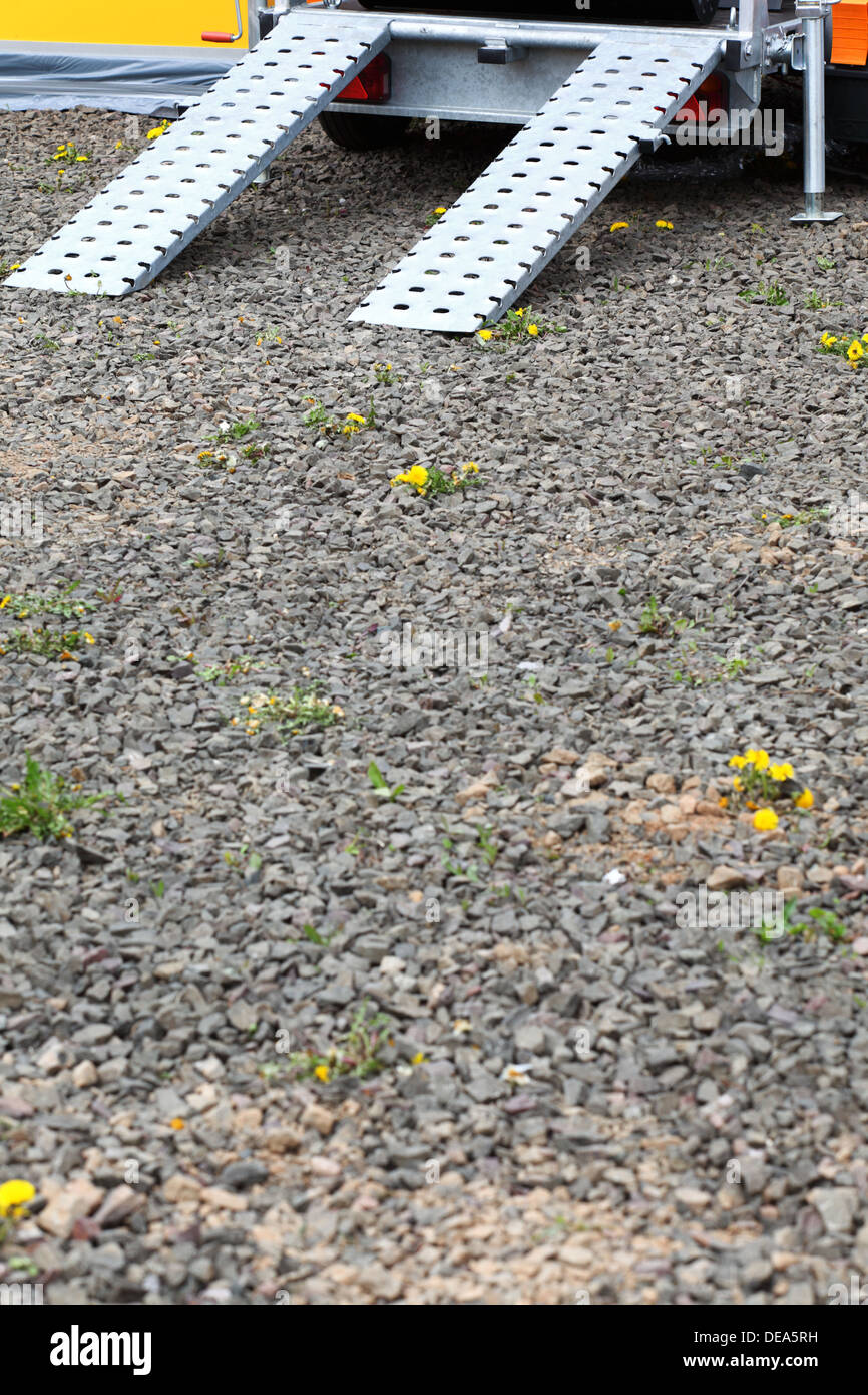loading ramp for wheelchair at vehicle Stock Photo - Alamy