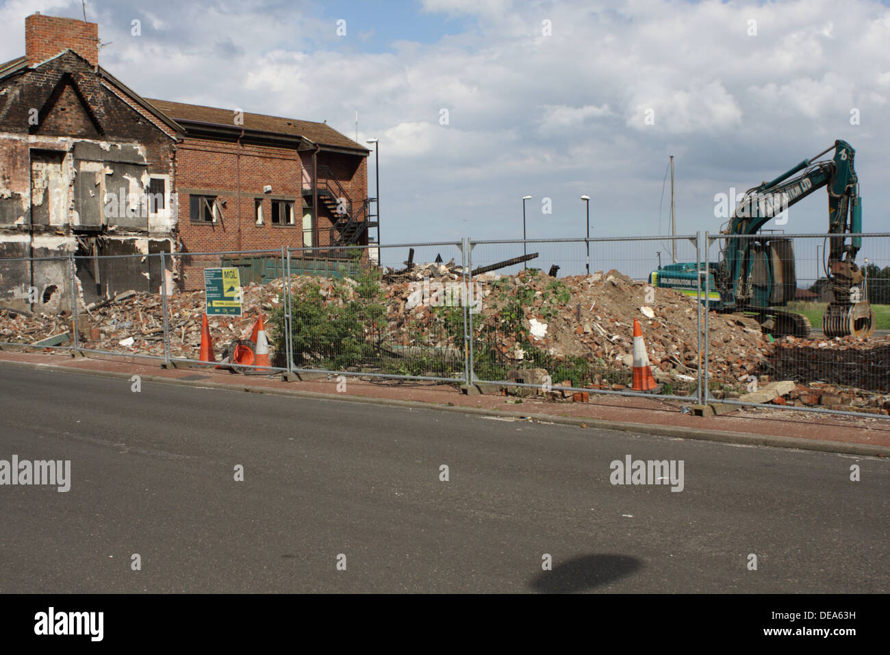 Demolition of Homes and Businesses Stock Photo - Alamy
