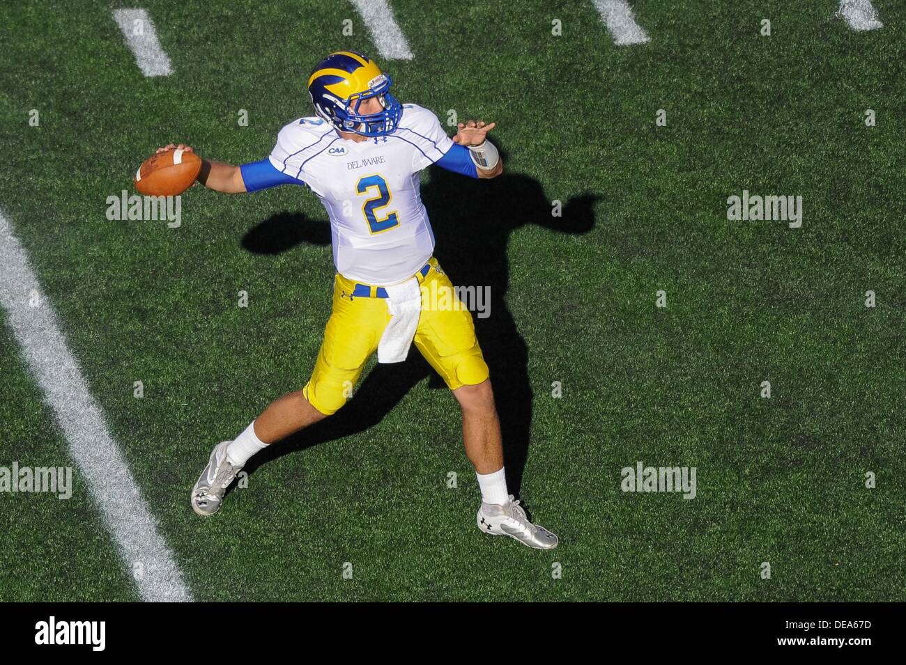 SEP 14, 2013 : Delaware Fightin Blue Hens quarterback Trent Hurley (2 ...