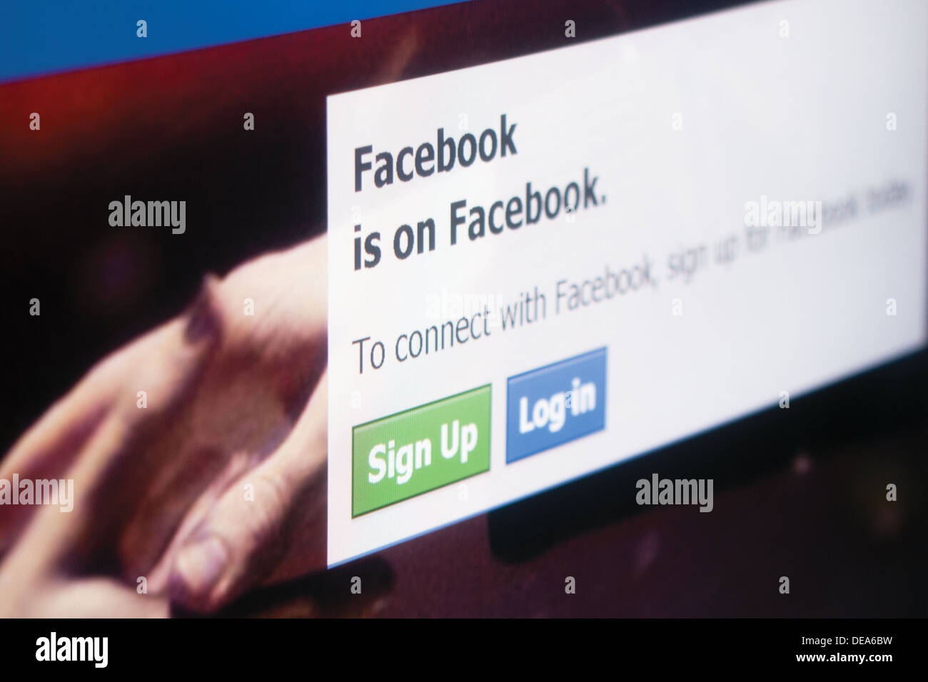 Facebook login page hi-res stock photography and images - Alamy