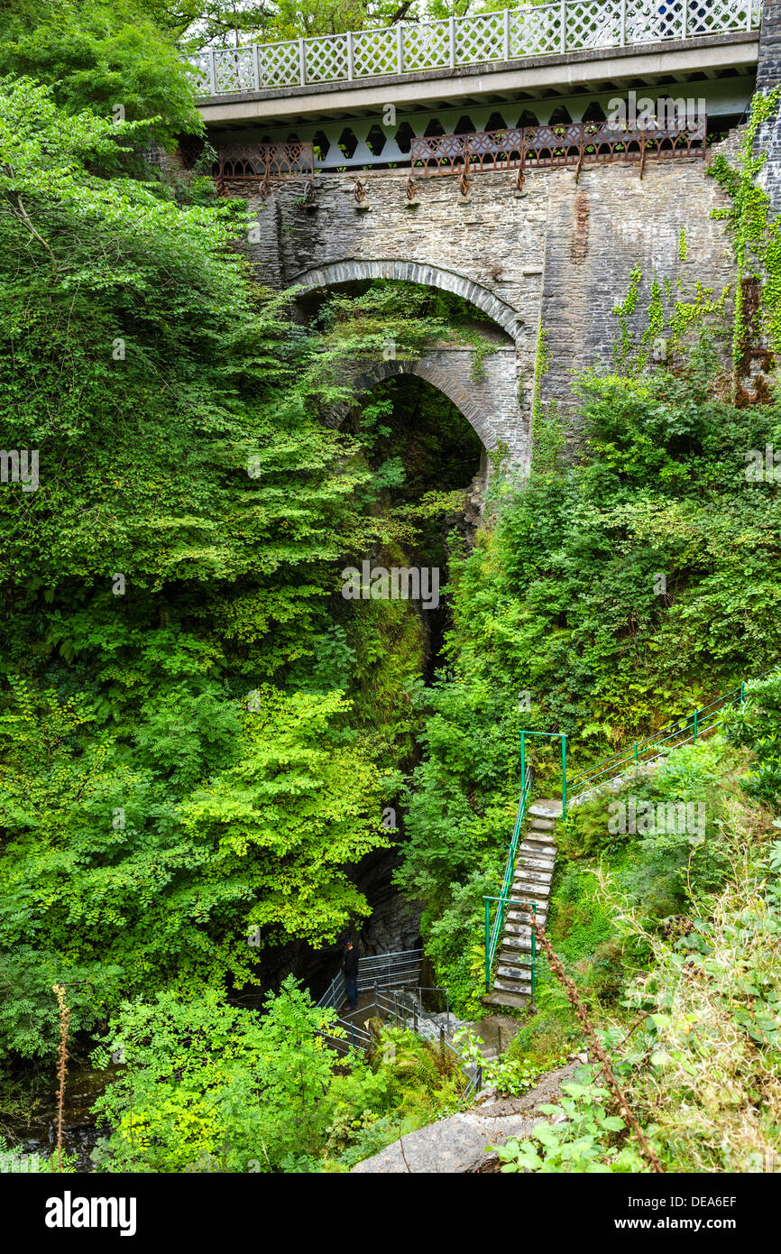 The bridge at Devil's Bridge, Ceredigion, Wales, UK Stock Photo - Alamy