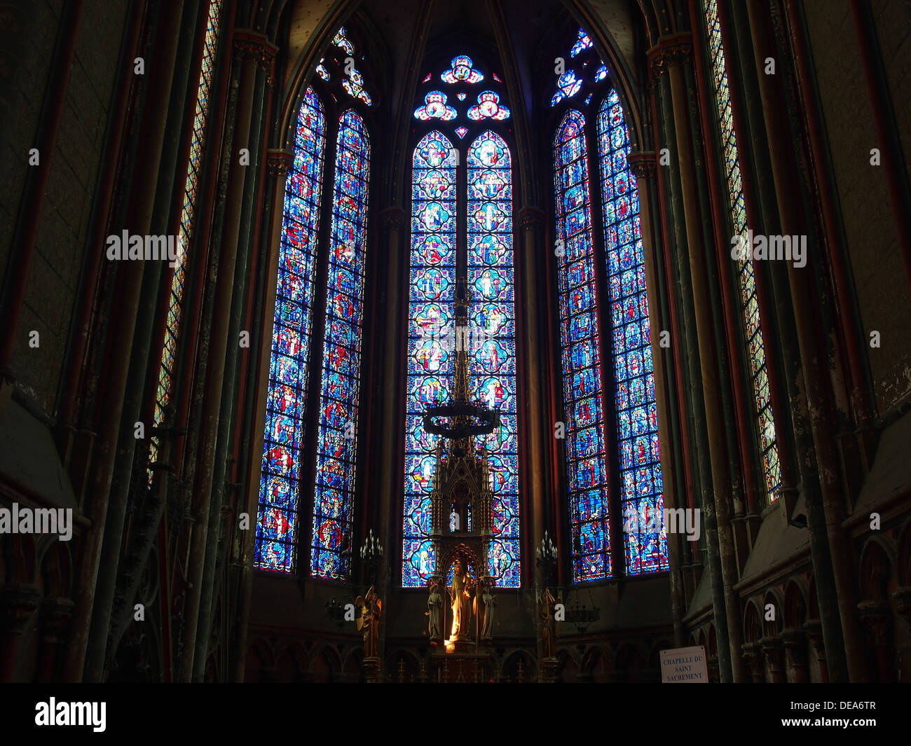 Stained glass windows of Amiens Cathedral Stock Photo - Alamy