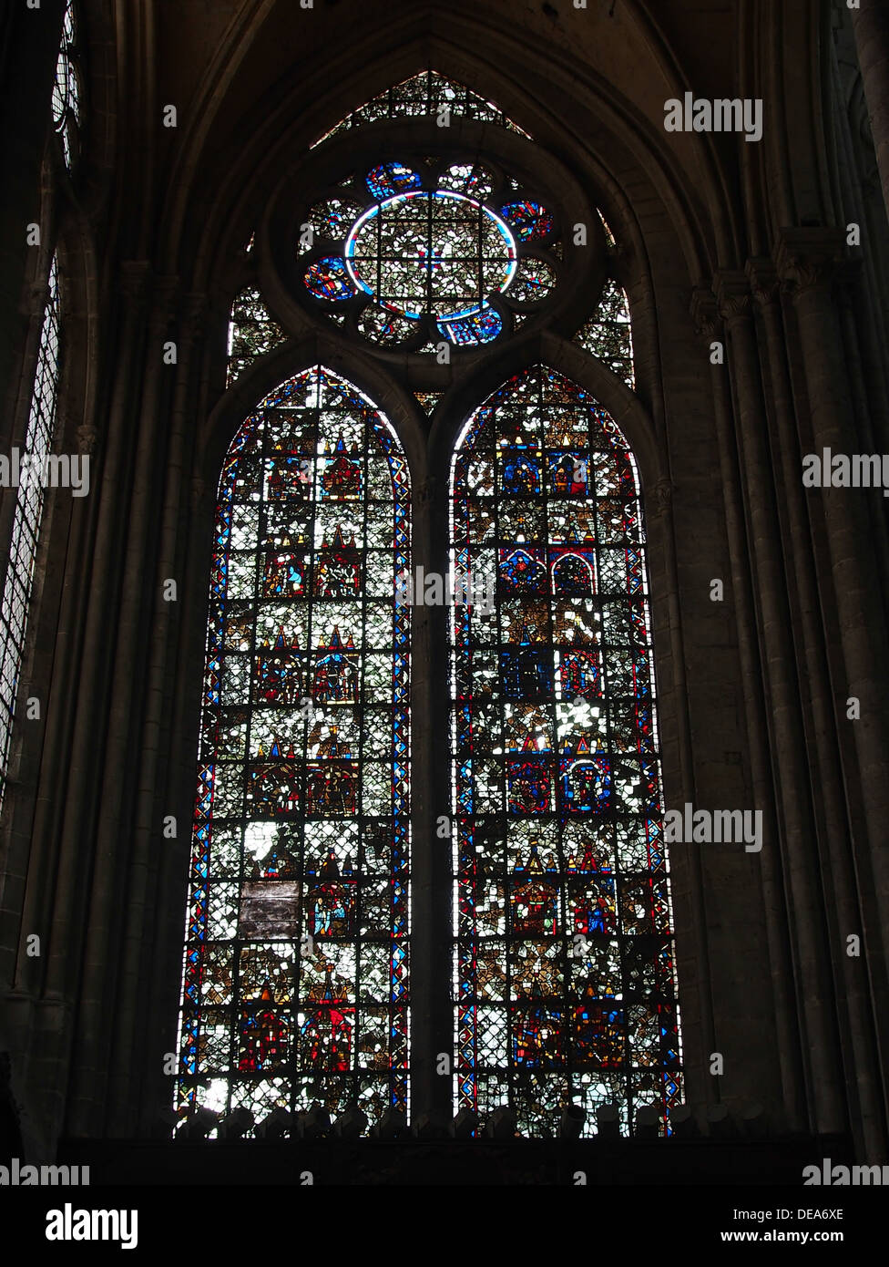 Stained glass windows of Amiens Cathedral Stock Photo - Alamy