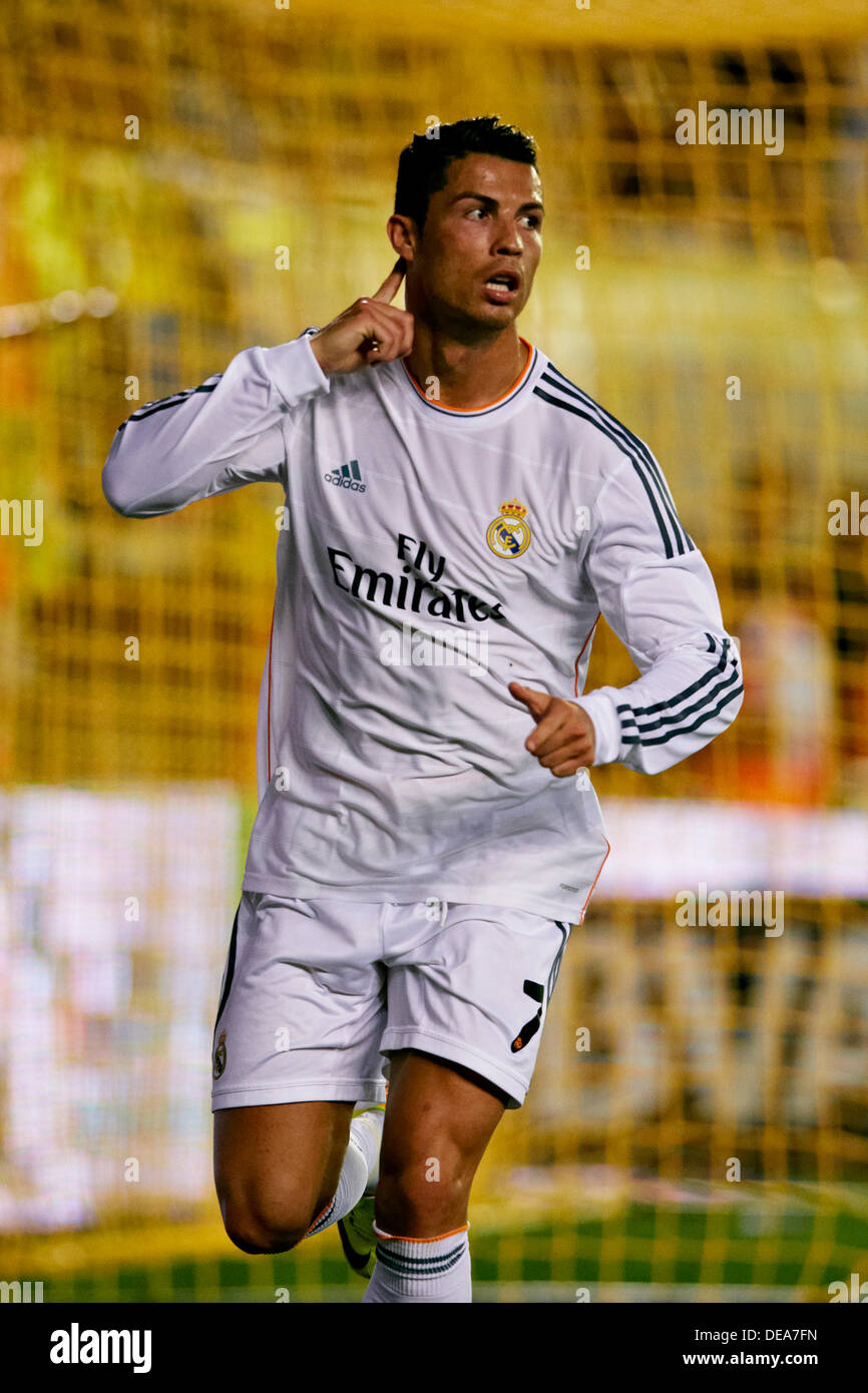 Villareal, Spain. 14th Sep, 2013. Midfielder Cristiano Ronaldo of Real ...