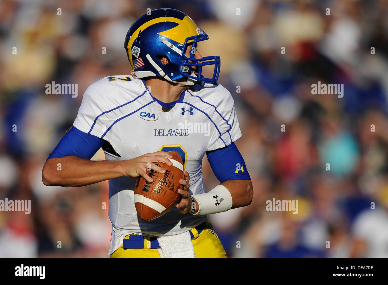 SEP 14, 2013 :Delaware Fightin Blue Hens quarterback Trent Hurley (2 ...