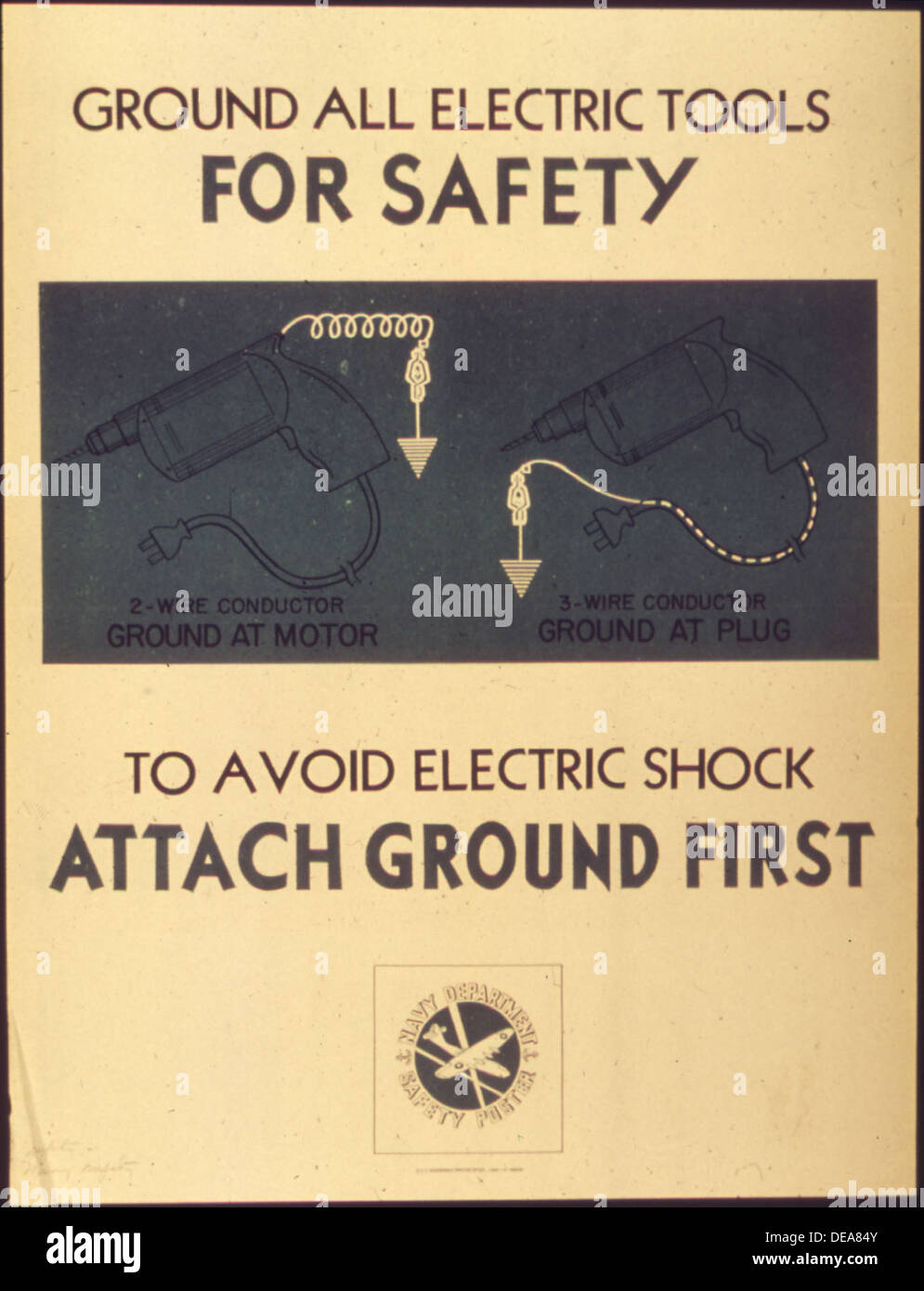 22ground all electric tools for safety to avoid electric shock hi-res ...