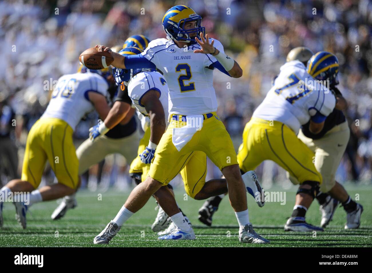 SEP 14, 2013 :Delaware Fightin Blue Hens quarterback Trent Hurley (2 ...
