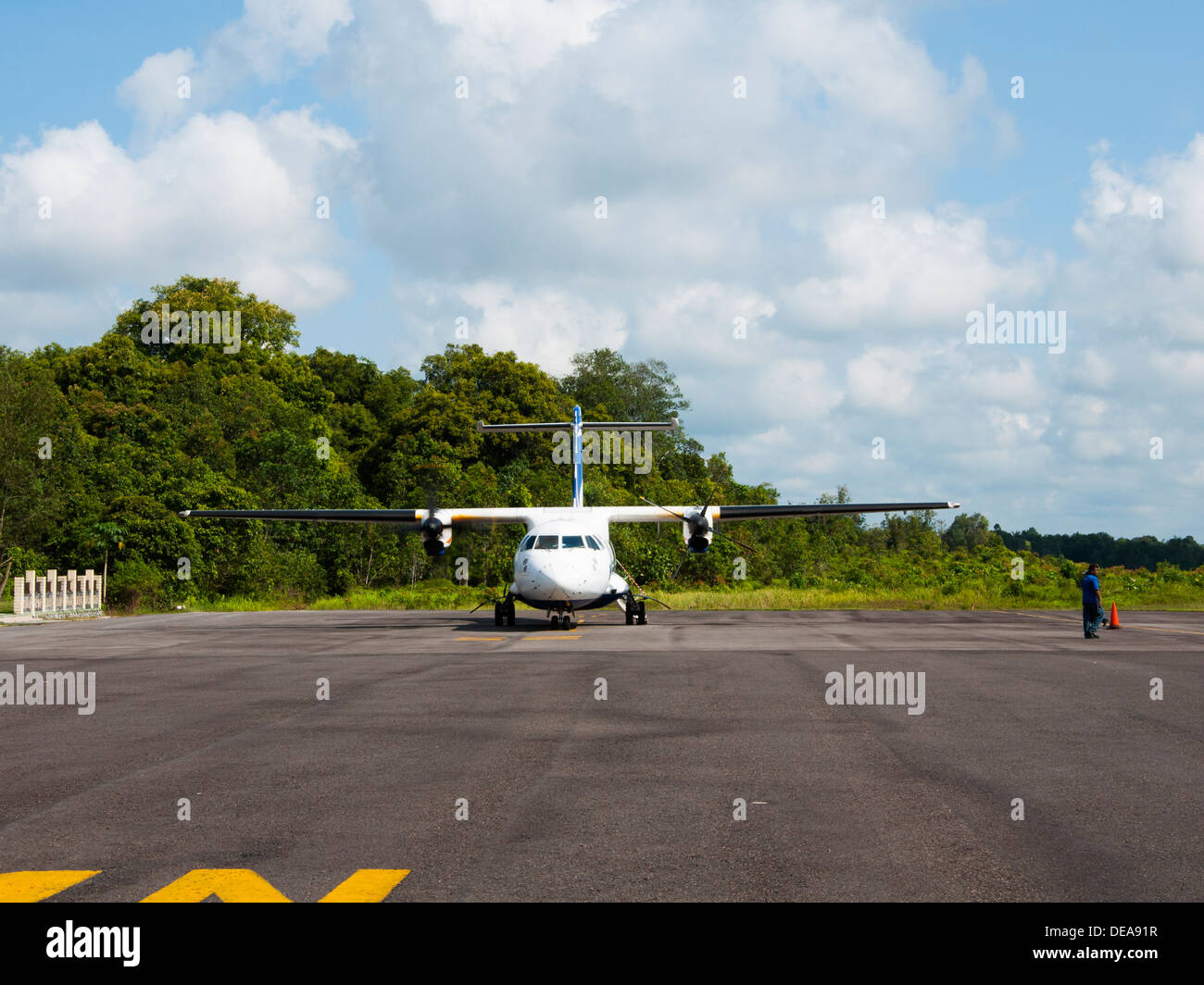 Small airplane stopped at Kalimantan airport Stock Photo - Alamy