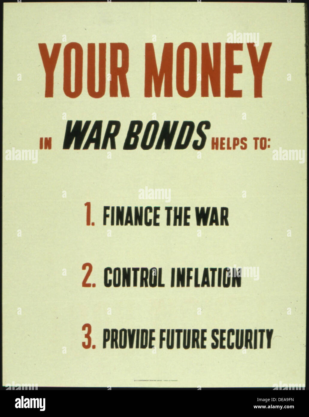 YOUR MONEY IN WAR BONDS HELPS TO 516270 Stock Photo - Alamy