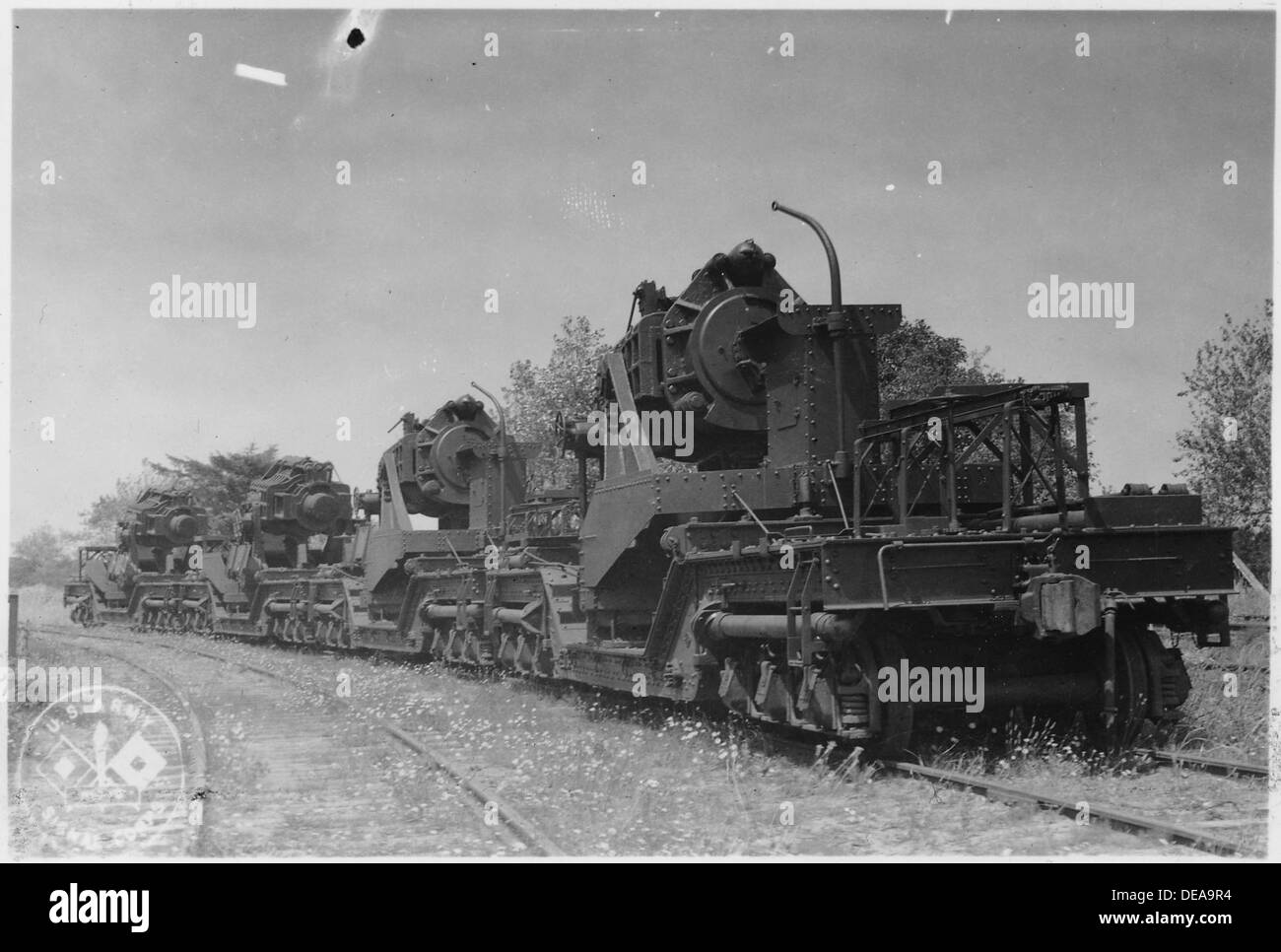 12 inch mortar railway artillery guns 299679 Stock Photo - Alamy