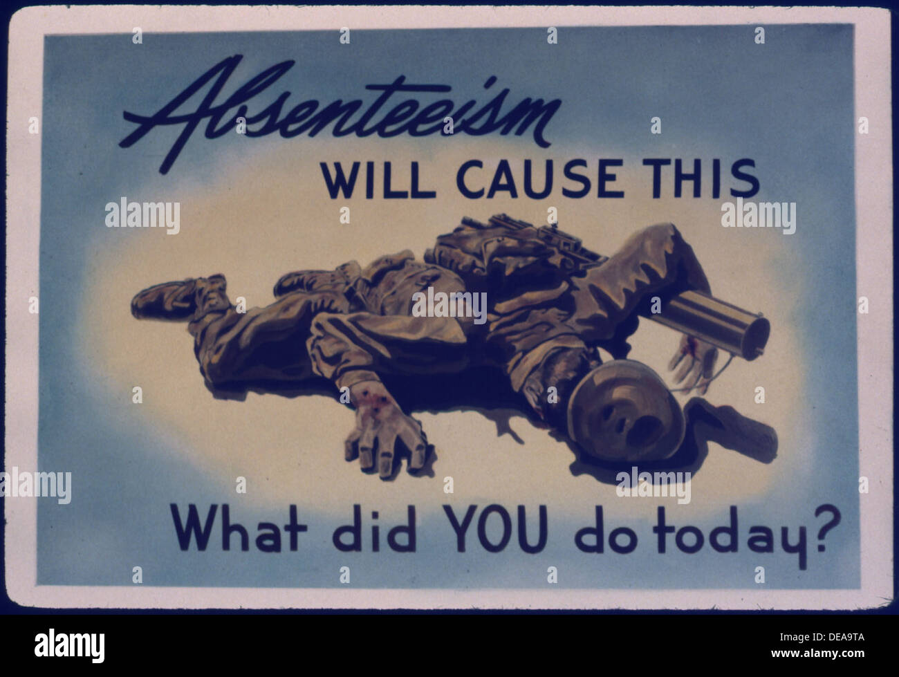 A public service poster highlights the consequences of absenteeism ...