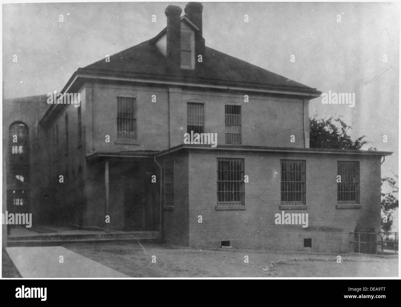 This image shows the hospital and officers' quarters, part of a ...