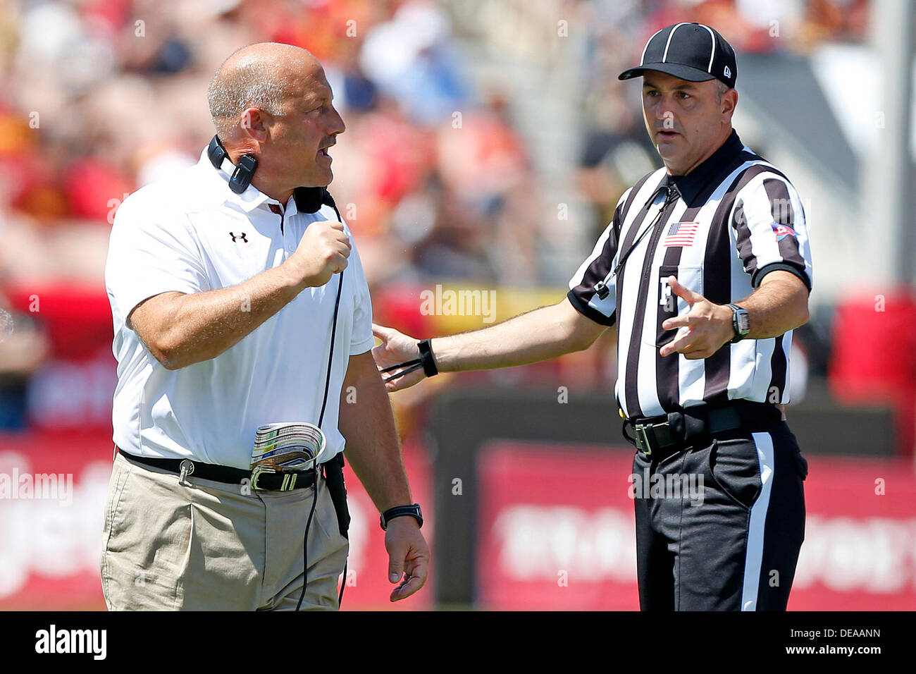 September 14, 2013: Boston College Eagles head coach Steve Addazio in ...