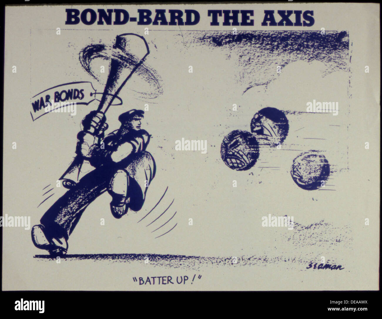 A promotional image of Bond-Bard, a campaign for Axis War Bonds ...