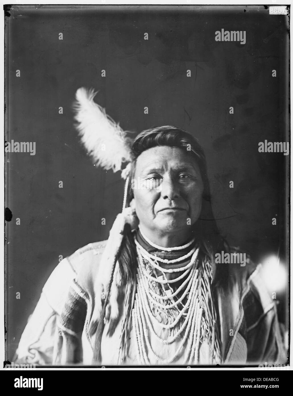 A portrait of Chief Joseph of the Nez Perce tribe, a prominent leader ...
