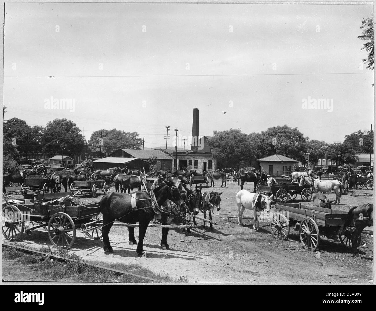 In Coosa Valley, Alabama, water is being loaded from a town pump for ...