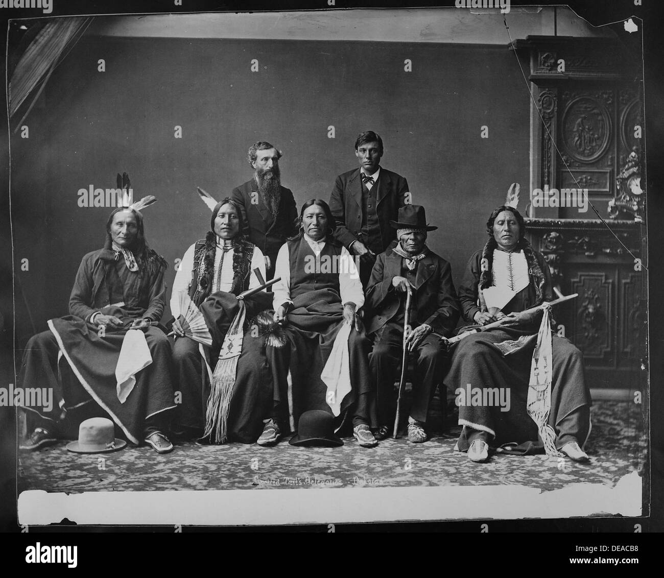 This photograph shows a delegation from the Dakota tribe, including ...