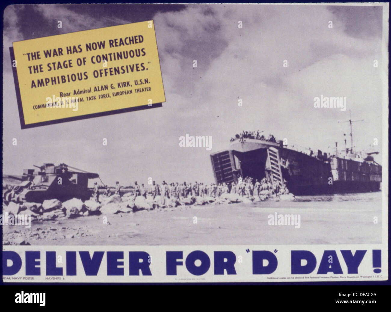 A military document or photograph referencing delivery for D-Day ...