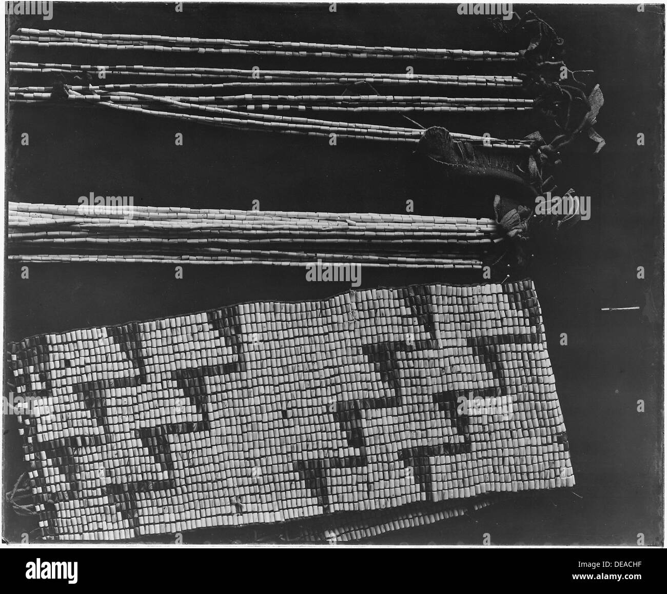 Indian shell beads Black and White Stock Photos & Images - Alamy