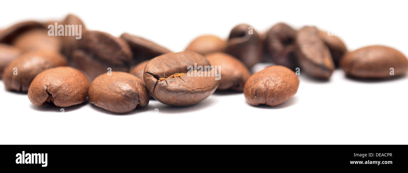 coffee beans isolated on white Stock Photo - Alamy