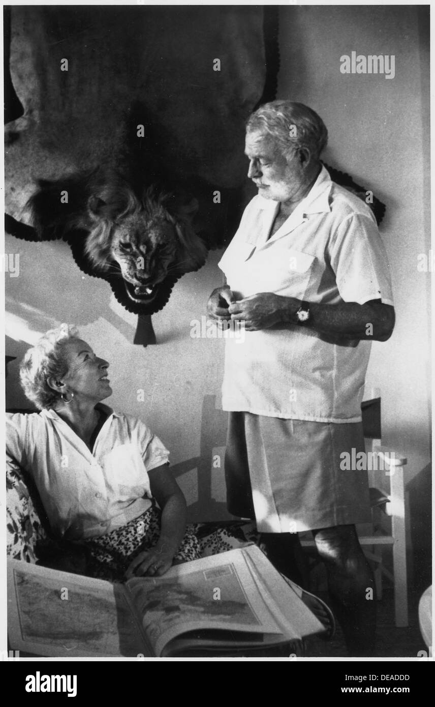 Ernest and mary hemingway at the finca vigia hi-res stock photography ...
