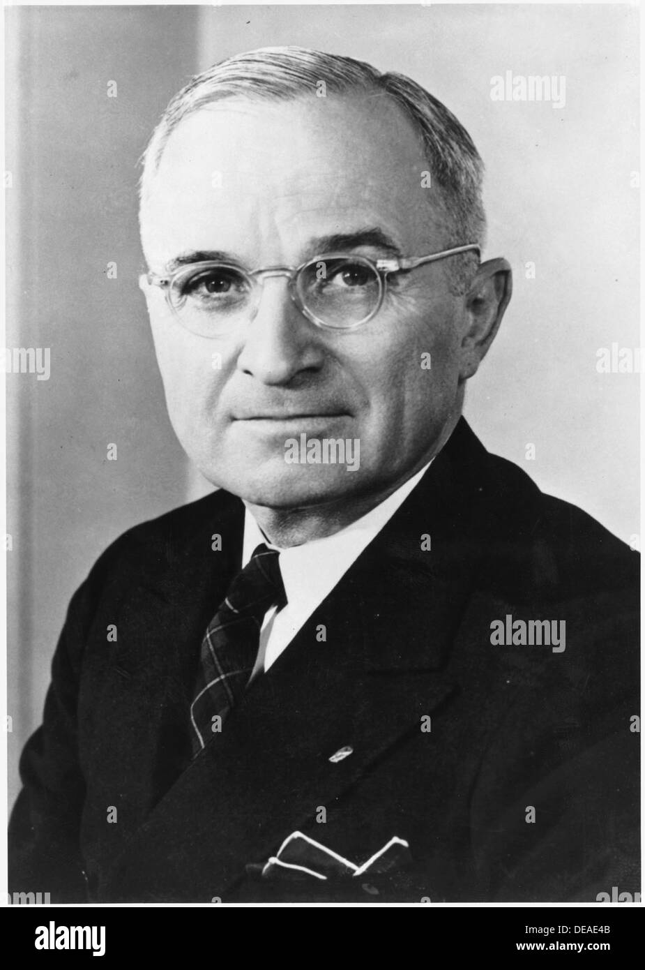 This image features Harry S. Truman, the 33rd President of the United ...
