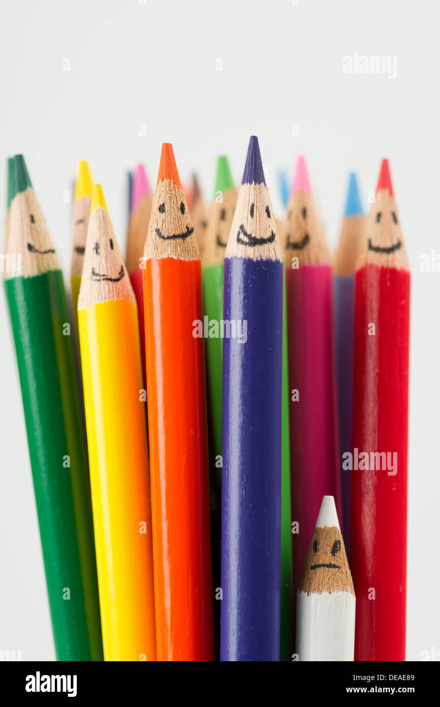 Crayon faces hi-res stock photography and images - Alamy