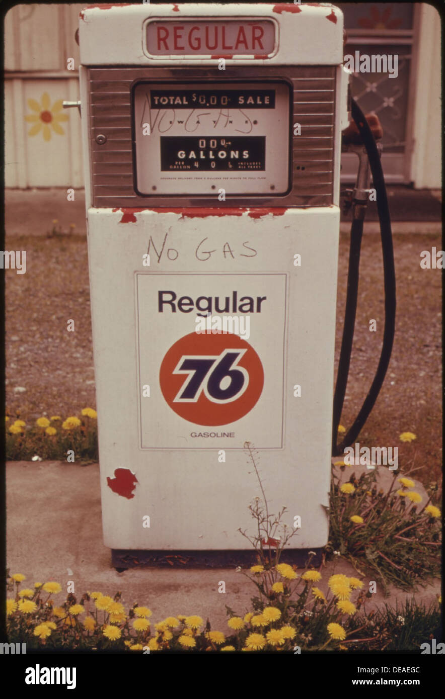 This image shows the closure of gas stations by both independent and ...