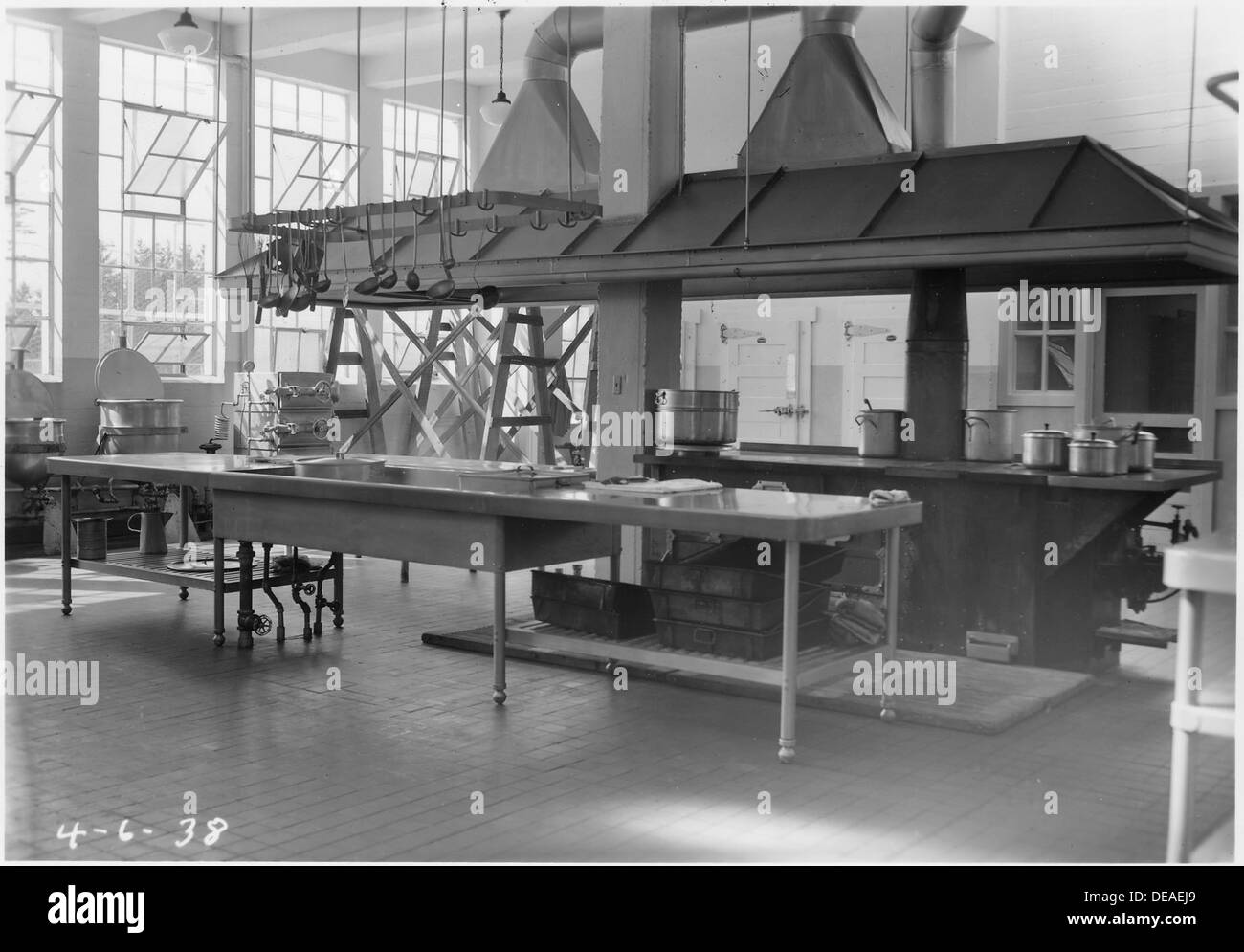The kitchen at a farm facility where inmates are employed, part of a ...