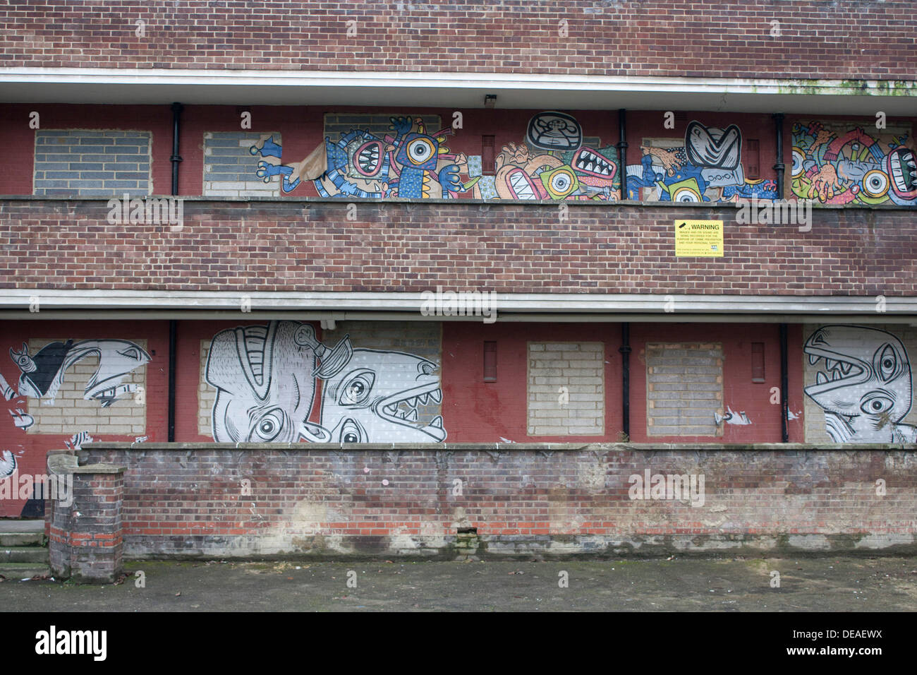 Haggerston Estate apartment block disused abandoned empty bricked up ...