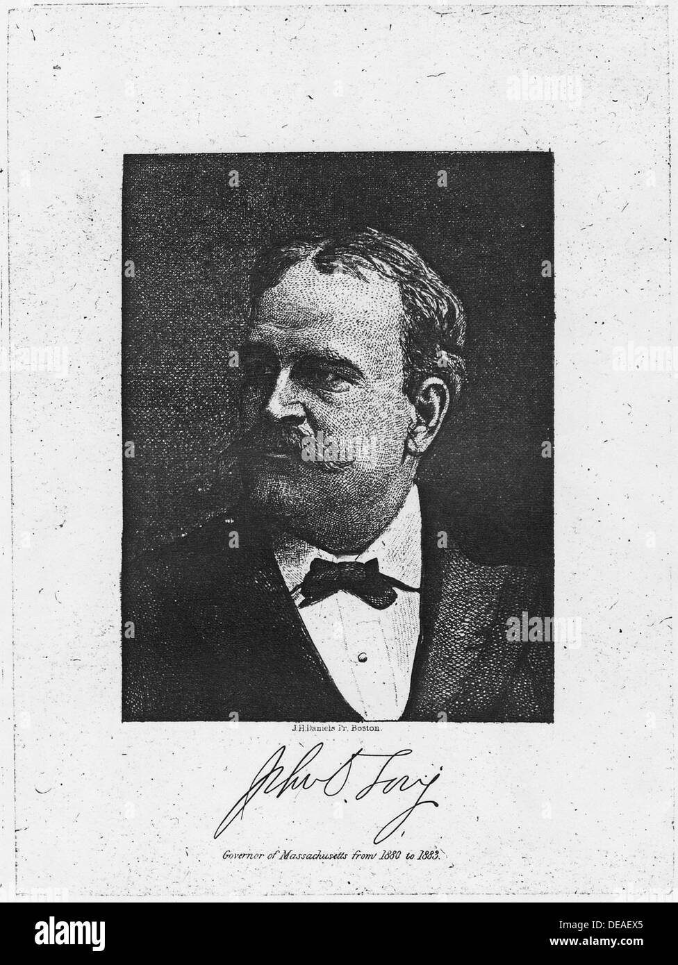 This photograph features a portrait of John D. Long, taken in 1929 ...