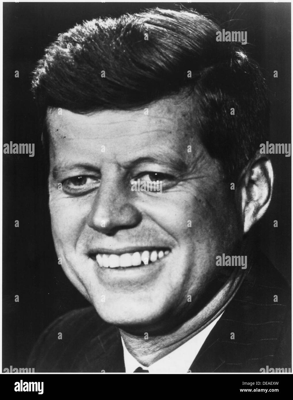 A portrait of John F. Kennedy, the 35th President of the United States ...