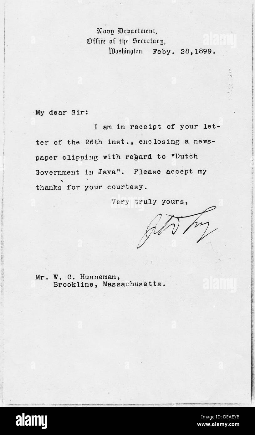 1899 letter Black and White Stock Photos & Images - Alamy