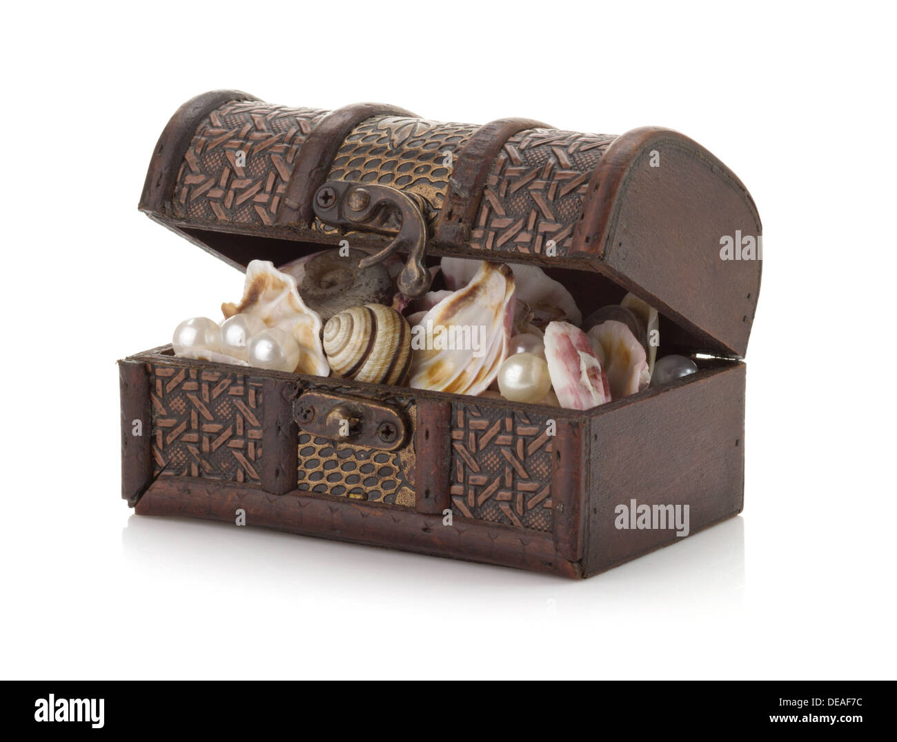 treasure box isolated on white background Stock Photo - Alamy
