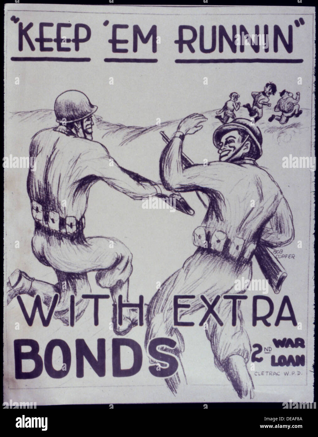 This image encourages the purchase of war bonds to support the war ...